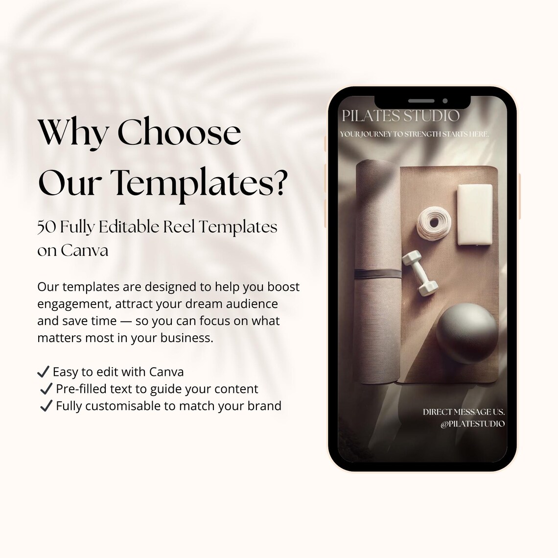 Pilates Coach Instagram Reels Templates, Pilates Instructor Aesthetic ...