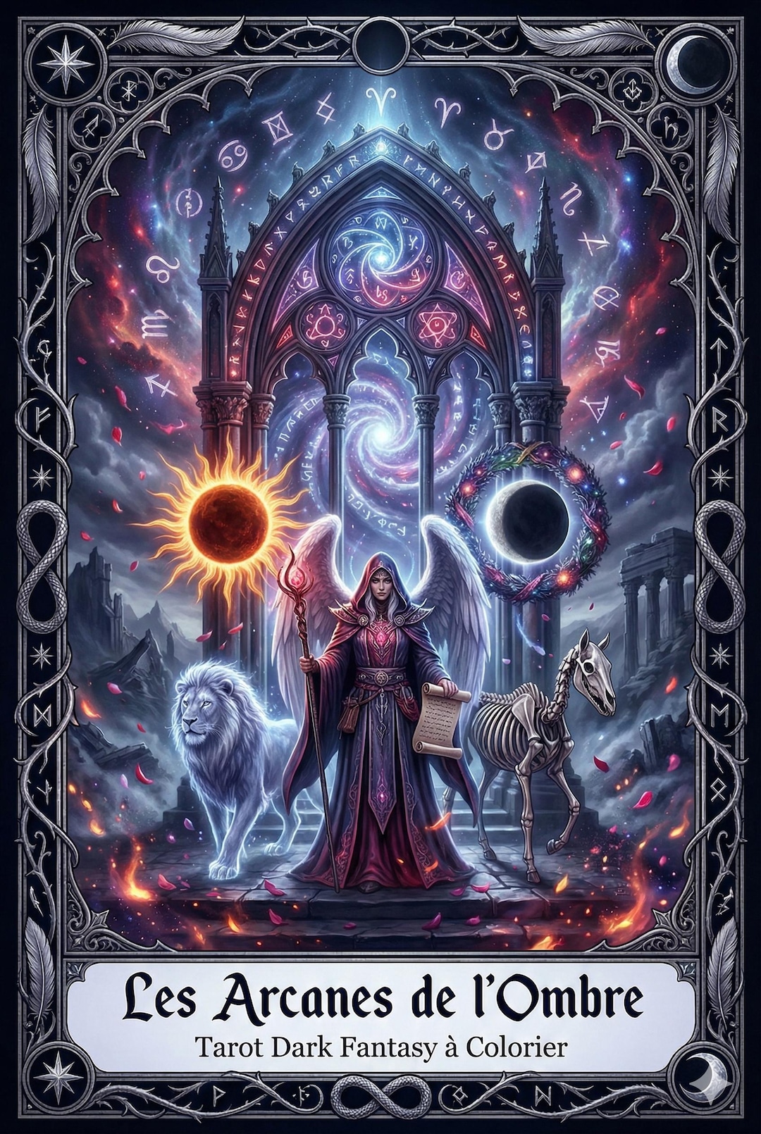 Dark Fantasy Tarot Coloring Book – Gothic Mystical PDF for Adults - Etsy