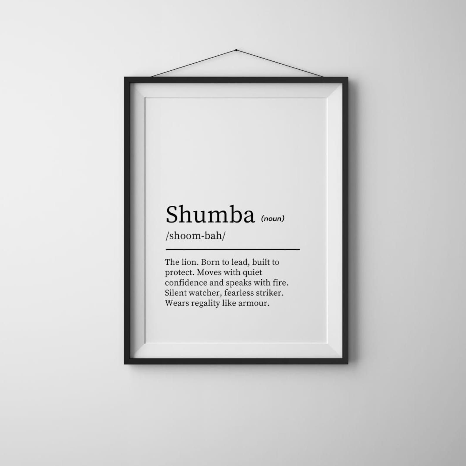 Shumba Wall Art | African Totem Printable | Zimbabwean Clan/ Shona ...