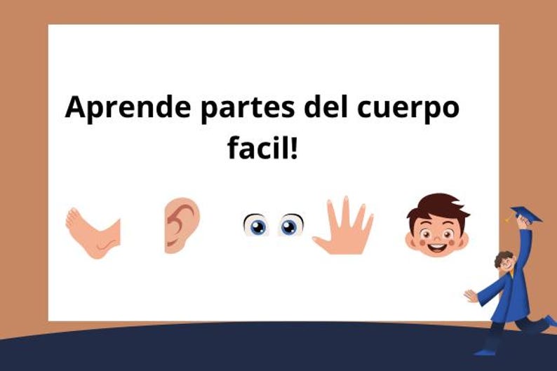 Human Body Parts in Spanish and English | Bilingual Printable ...