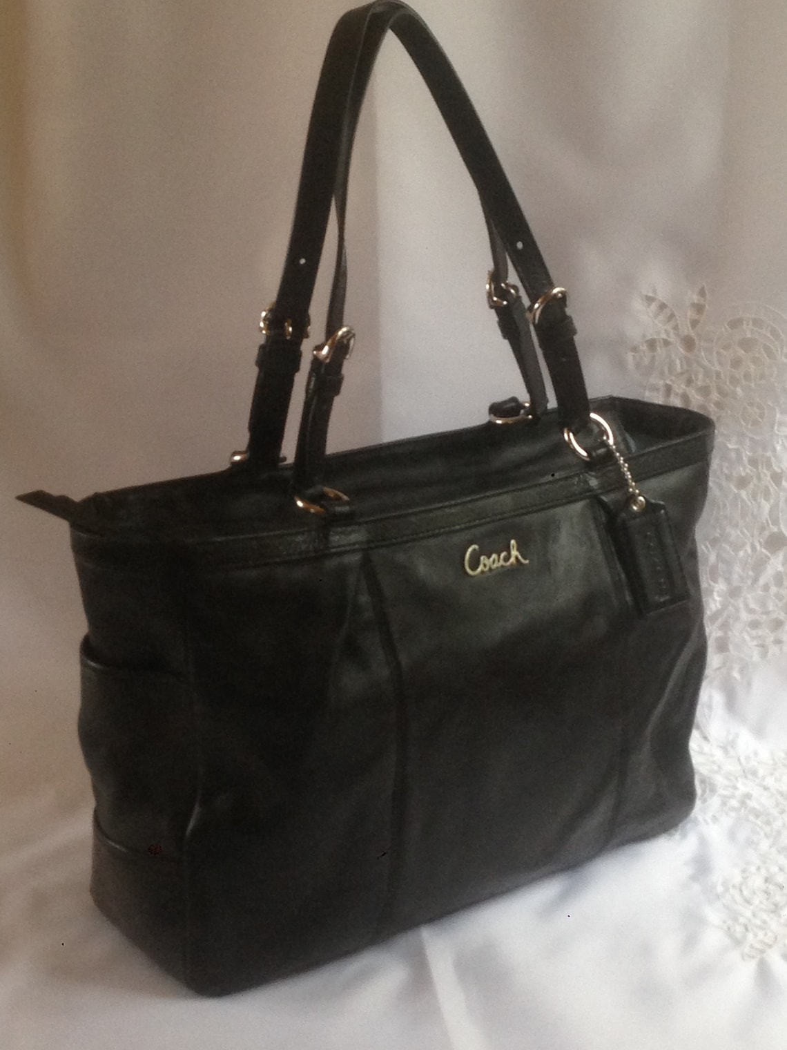 COACH Full-grain Cowhide Black Leather Bag/coach Leather Handbag No ...