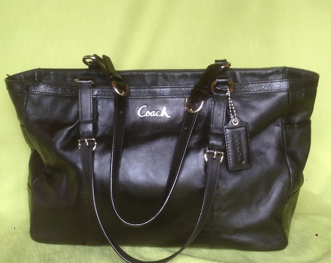 COACH Full-grain Cowhide Black Leather Bag/coach Leather Handbag No ...