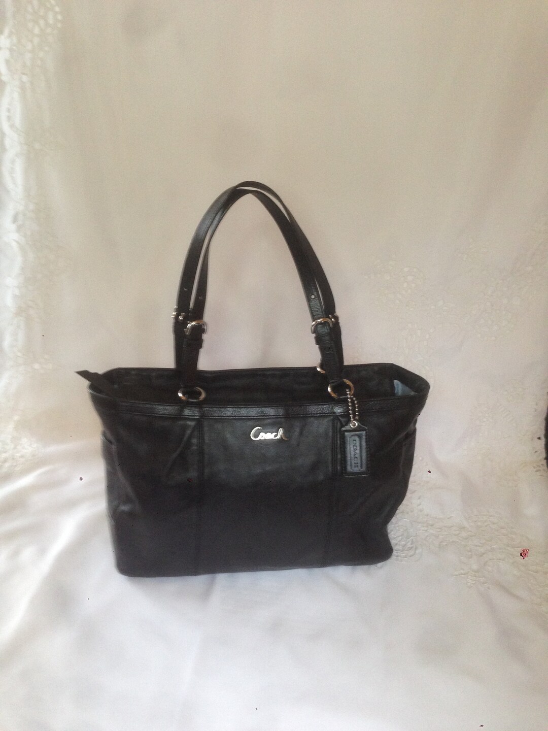COACH Full-grain Cowhide Black Leather Bag/coach Leather Handbag No ...