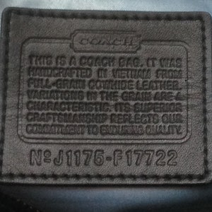 COACH Full-grain Cowhide Black Leather Bag/coach Leather Handbag No ...