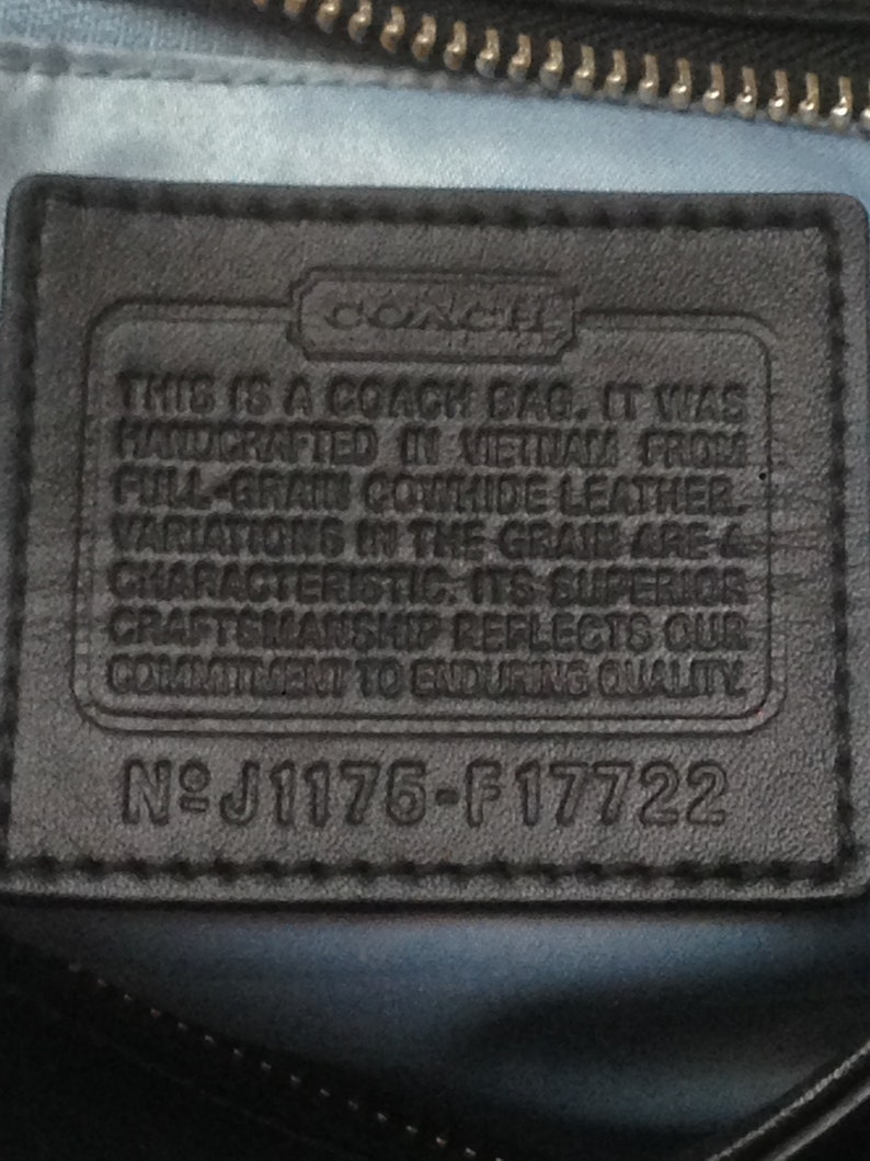 COACH Full-grain Cowhide Black Leather Bag/coach Leather Handbag No ...