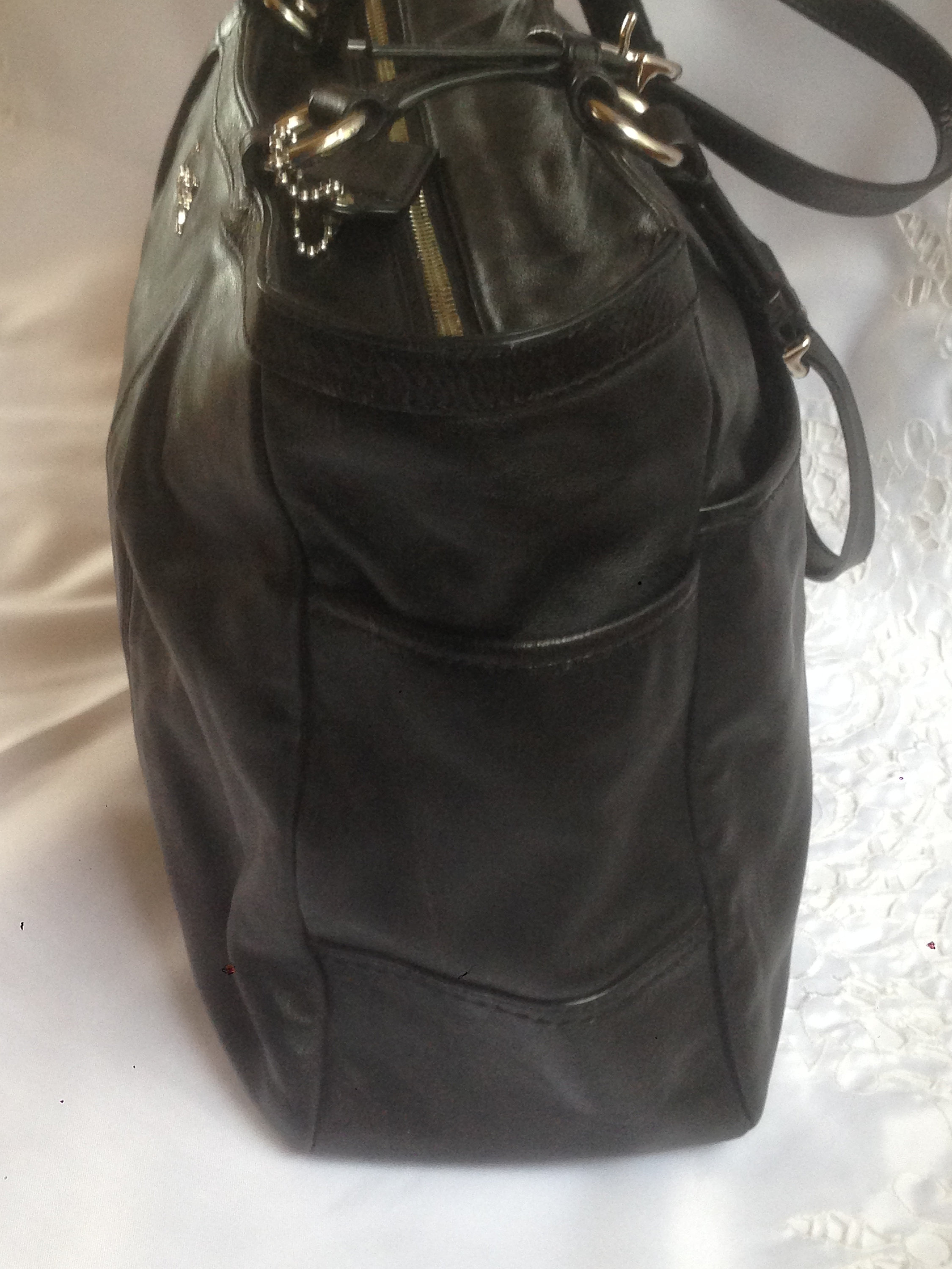 COACH Full-grain Cowhide Black Leather Bag/coach Leather Handbag No ...