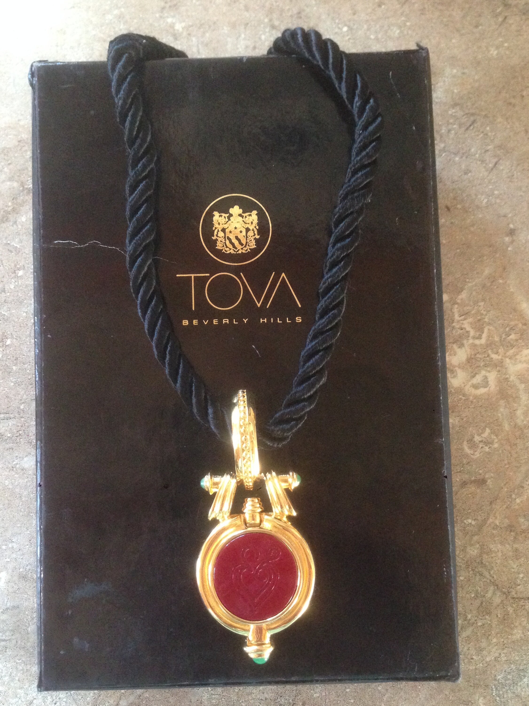 TOVA Beverly Hills Gold Toned Perfume Locket/vintage Powder Compact ...