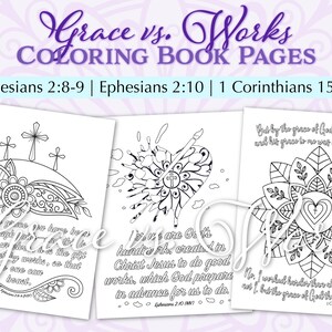 Grace Vs. Works Coloring Book & 30-day Bible Study (PDF Download) - Etsy