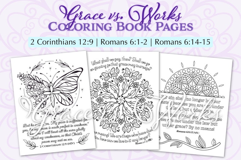 Grace Vs. Works Coloring Book & 30-day Bible Study (PDF Download) - Etsy