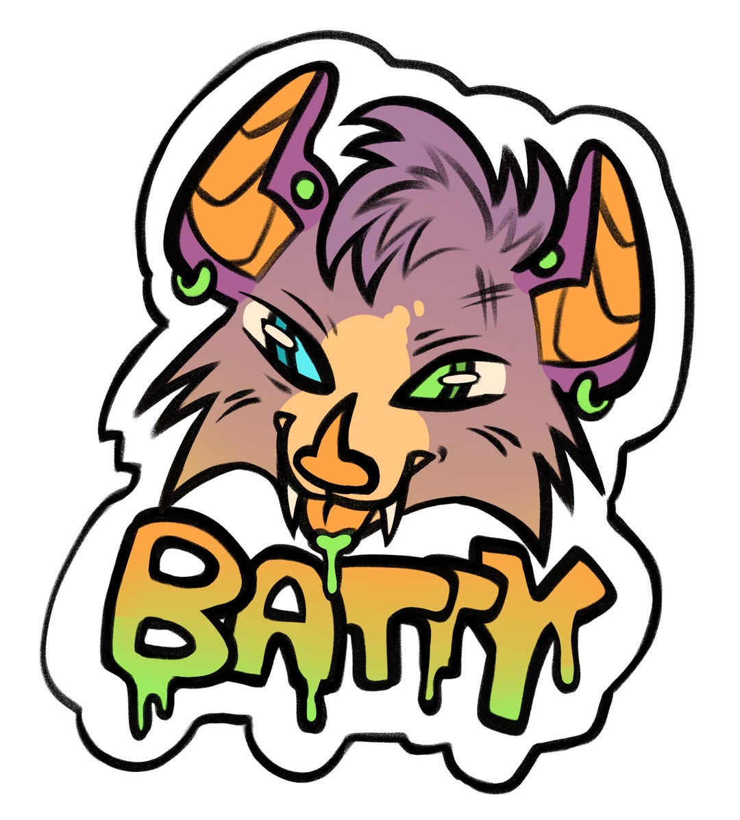 Mini Furry Fursona Badge - Etsy