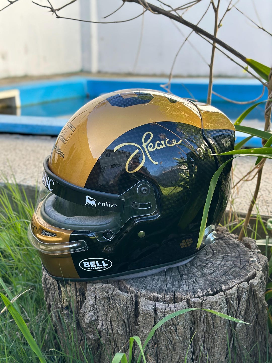 F1 Movie Prop Helmet Replica - Joshua Pearce (damson Idris) Gold ...