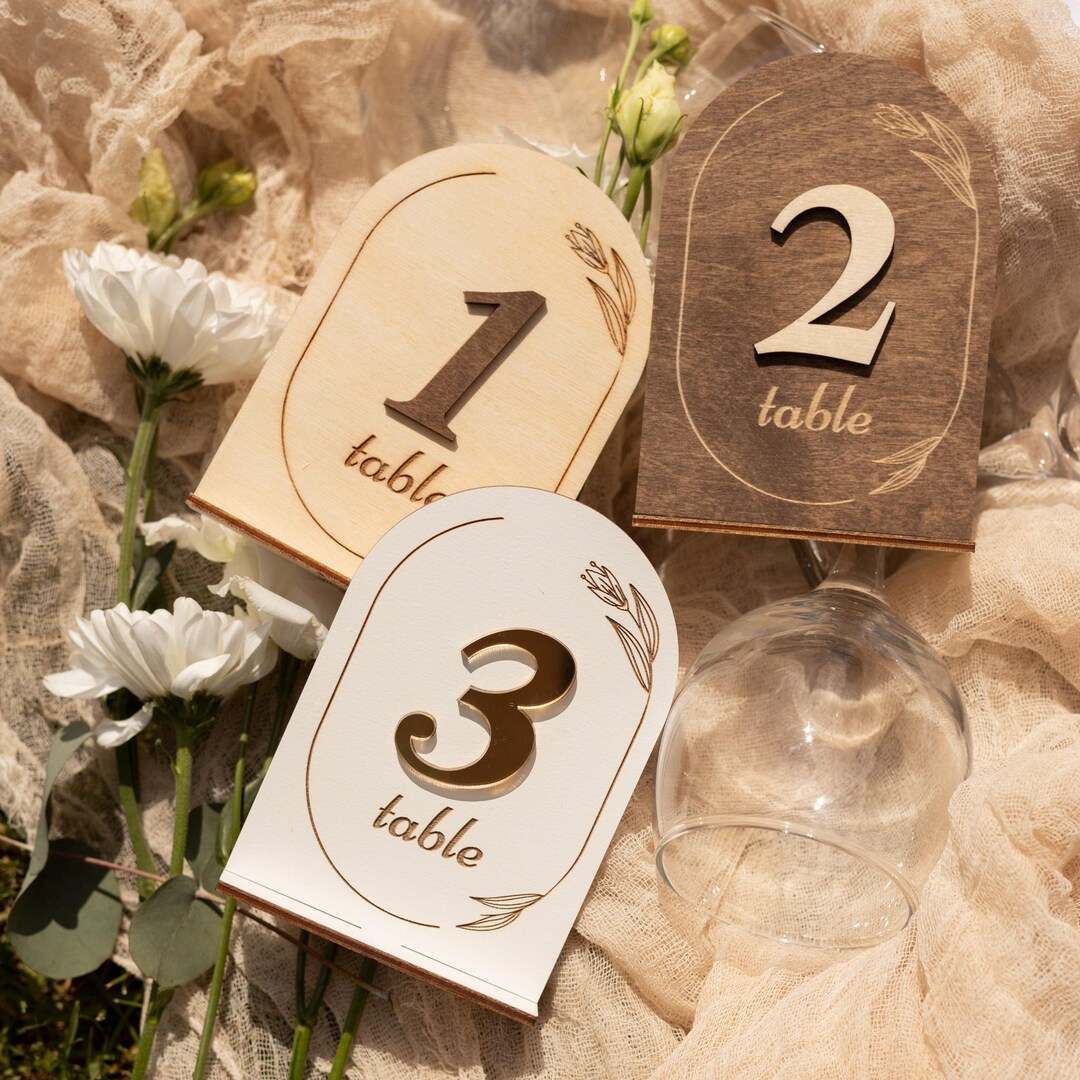 Personalized Wedding Table Numbers – Custom Rustic Wood Table Numbers ...