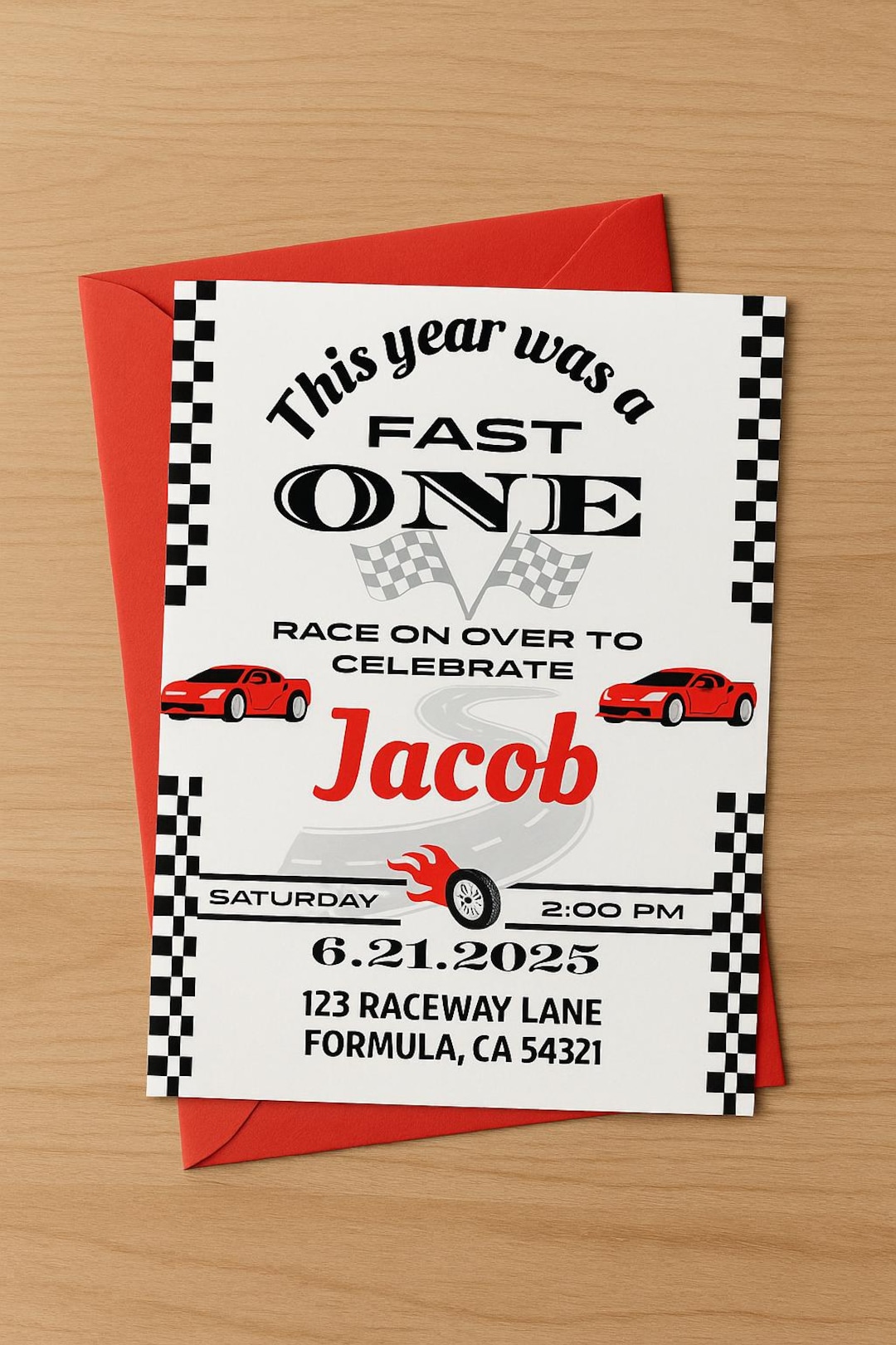 First Birthday Race Car, Fast One 1st Birthday Theme. This Year Was a ...