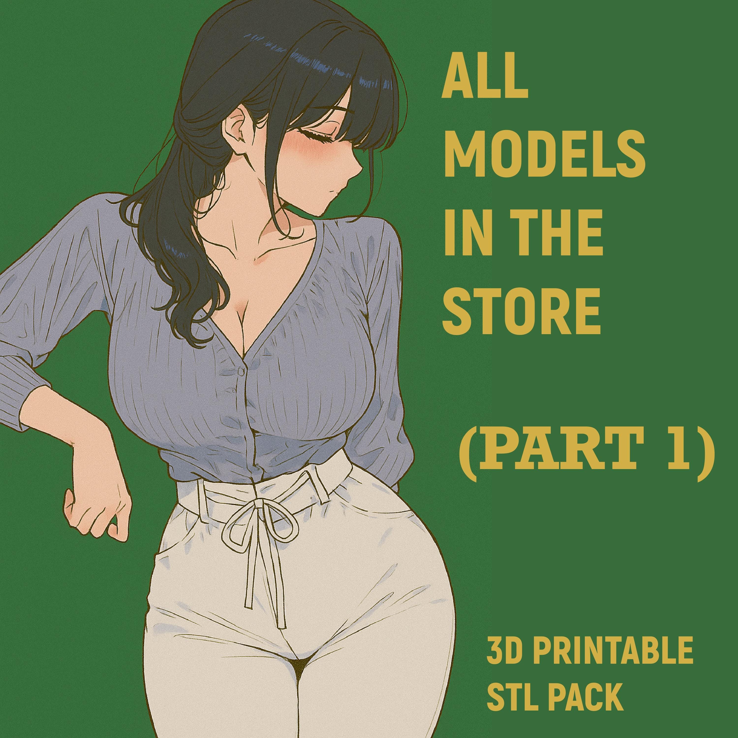 STL 3d Model Anime Pack ALL Models in the Shop (part 1) - Etsy