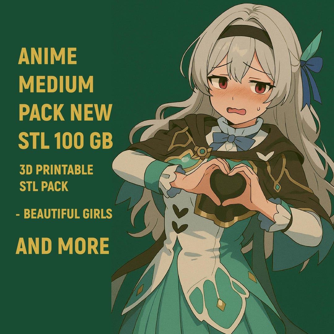 STL 3d Model Anime Medium Pack New 100 GB Beautiful Girls Bleach / Game ...