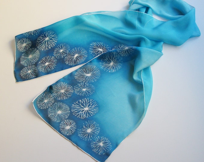 Starburst Amacrine Cell Scarf in Silk Chiffon Neuron Scarf - Etsy