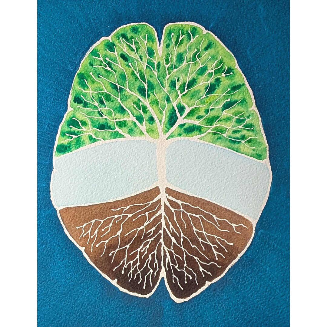 Deep Root and Branch Brain - Original Watercolor Painting ...
