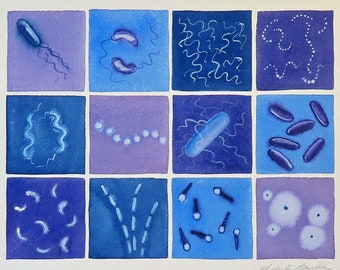 Bacteria Painting - Etsy