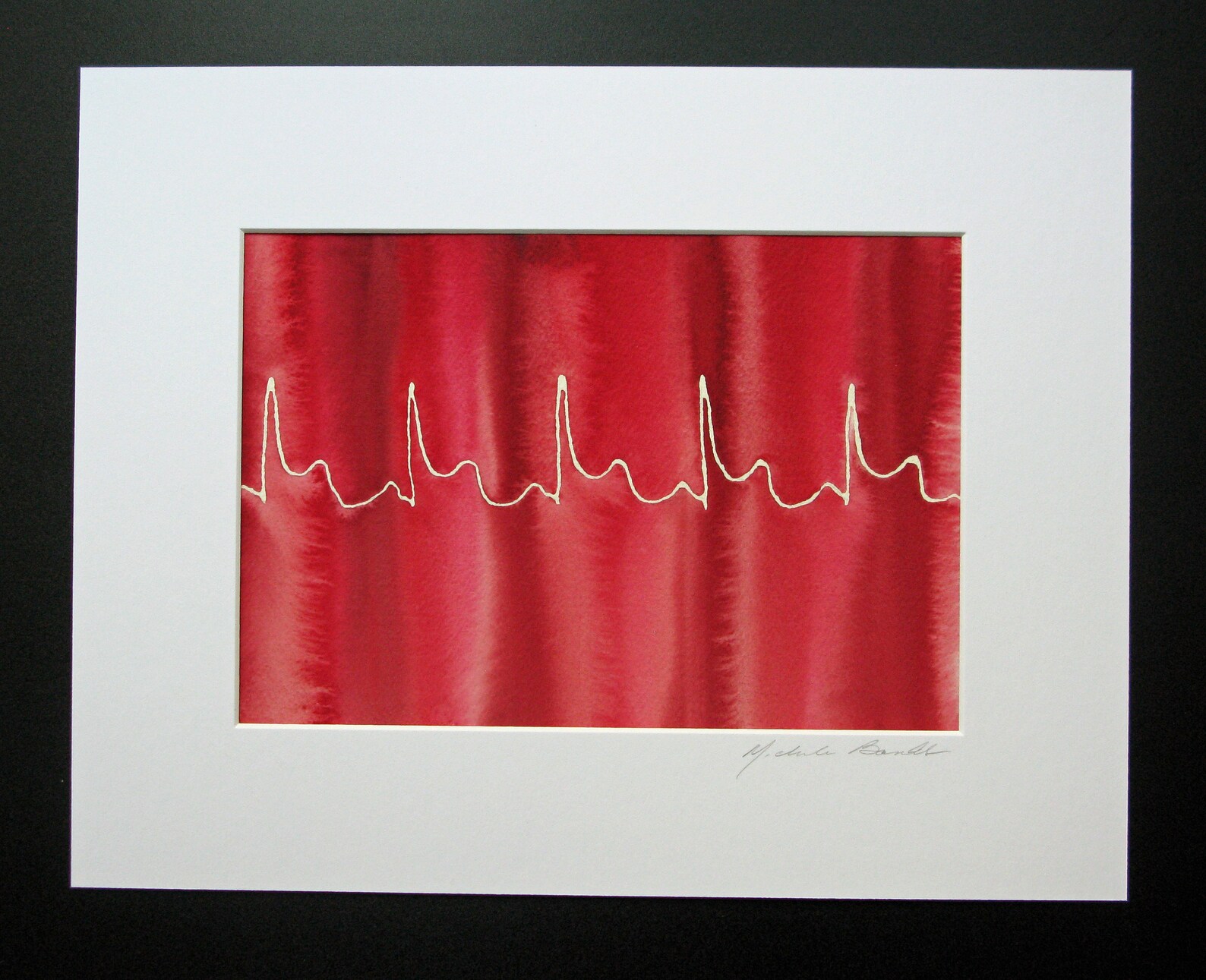 Red Heart Attack Original Watercolor Painting - Etsy