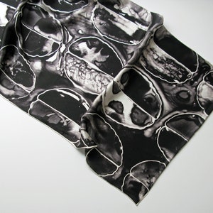 Black Brain Scan - Silk Charmeuse Scarf - Neuroscience Scarf - Etsy