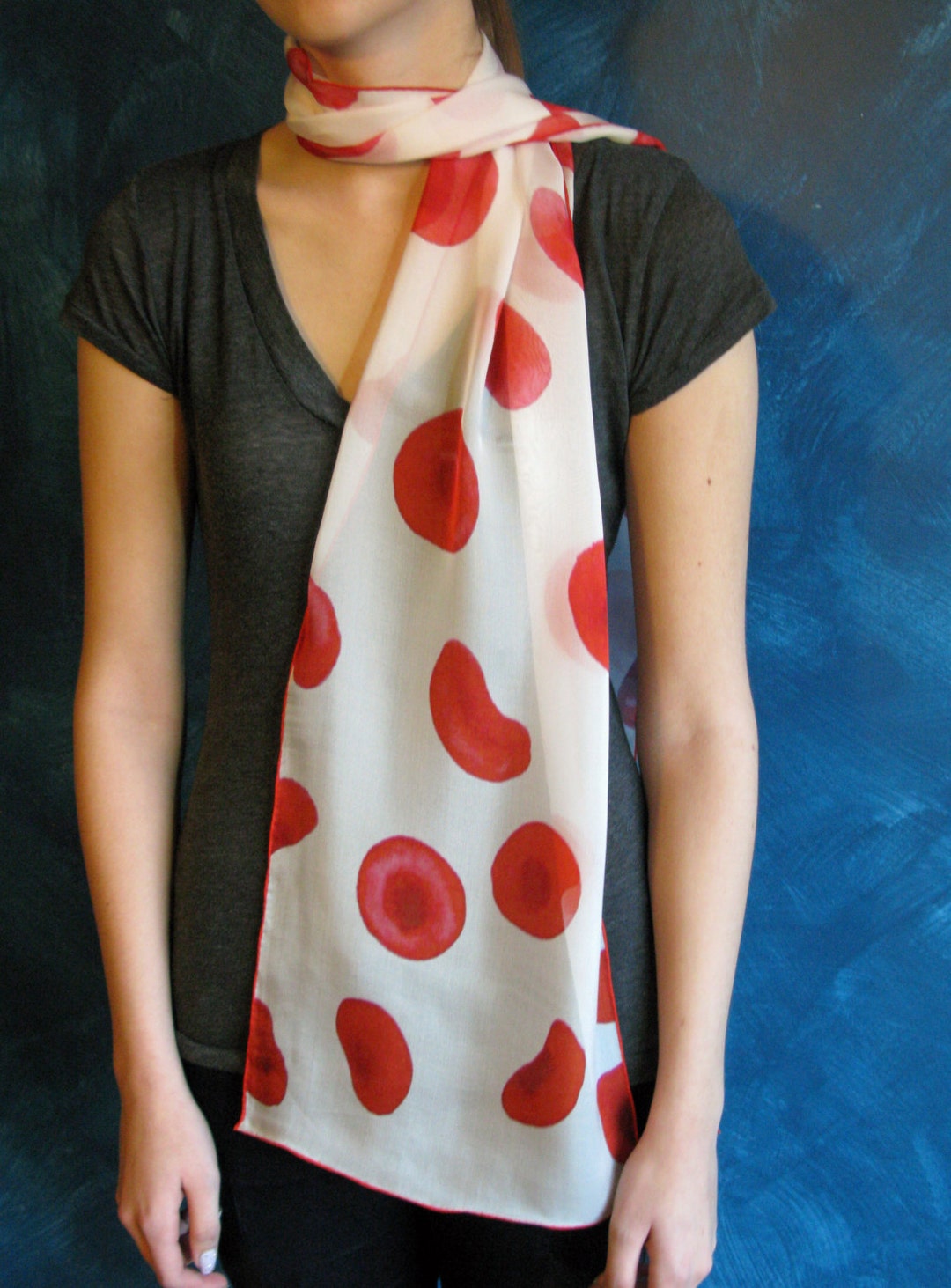 Red Blood Cells Silk Chiffon Scarf - Etsy