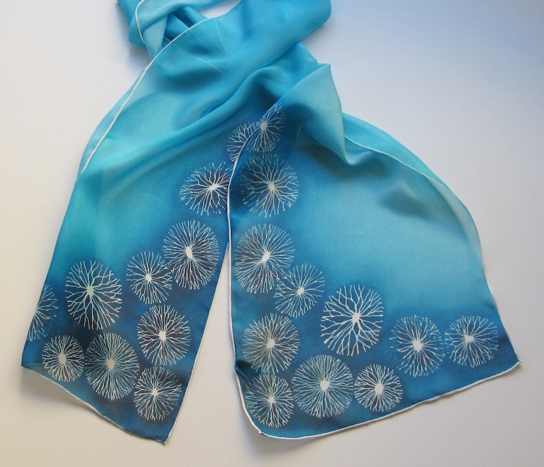 Starburst Amacrine Cell Scarf in Silk Chiffon Neuron Scarf | Etsy