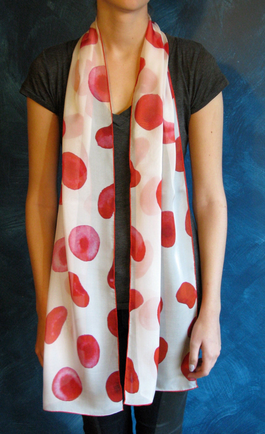 Red Blood Cells Silk Chiffon Scarf - Etsy
