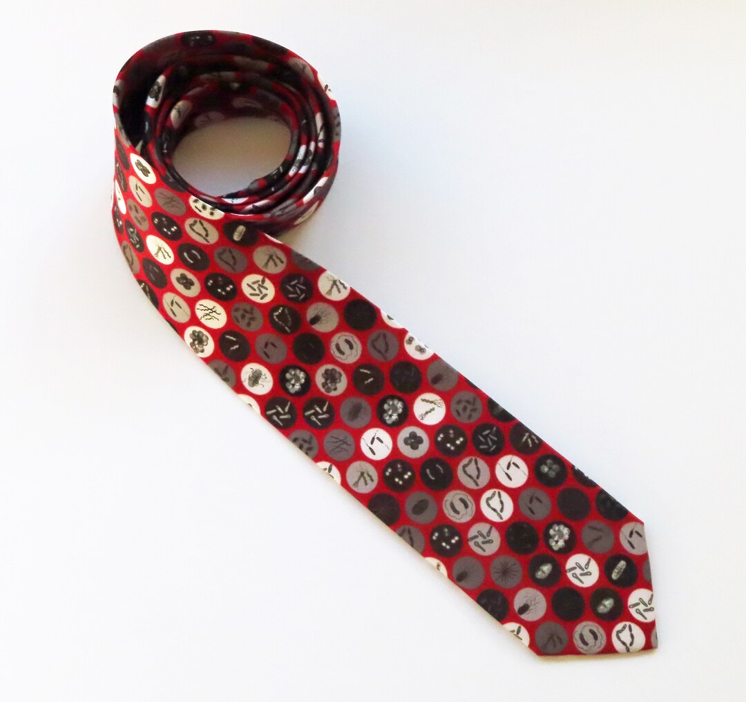 Microbe Dots Silk Tie - Science Necktie - Microbiology Tie - Etsy