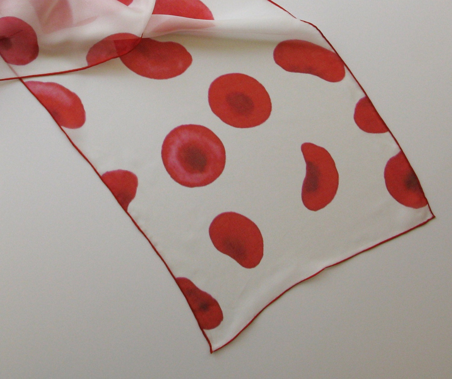 Red Blood Cells Silk Chiffon Scarf - Etsy