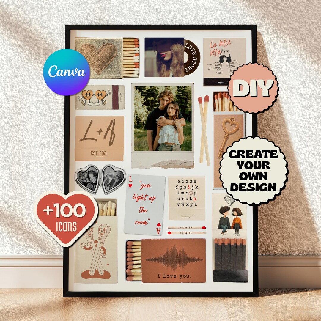 Blank Matchbook Template, Editable Matchbook Template, Custom Photo ...