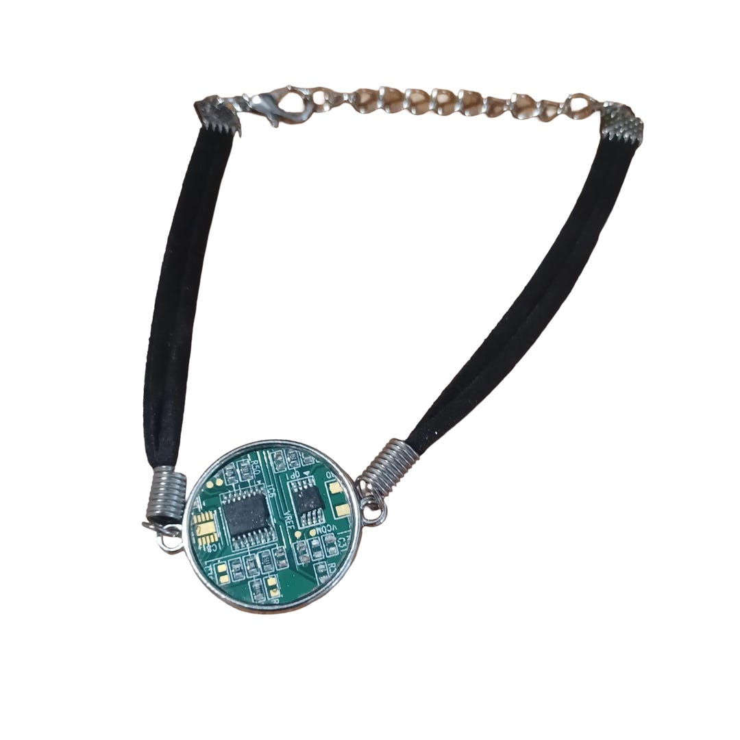Upcycled Circuit Board Bracelet: Handcrafted Geeky Computer Jewelry ...