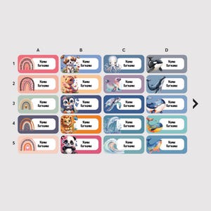 Editable Kids Name Tags – 120 Designs | Canva Template | Printable Name ...