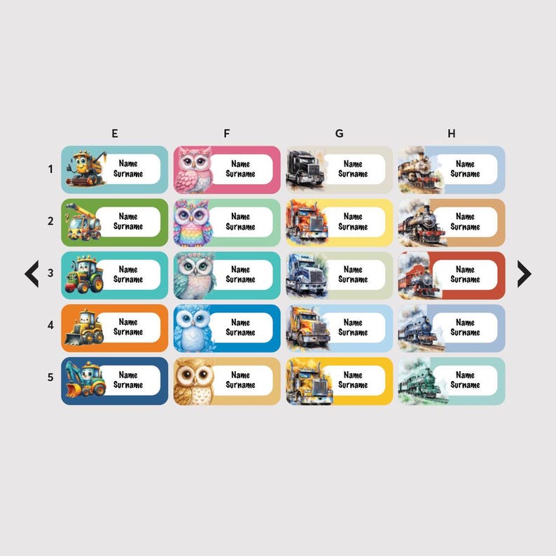 Editable Kids Name Tags – 120 Designs | Canva Template | Printable Name ...