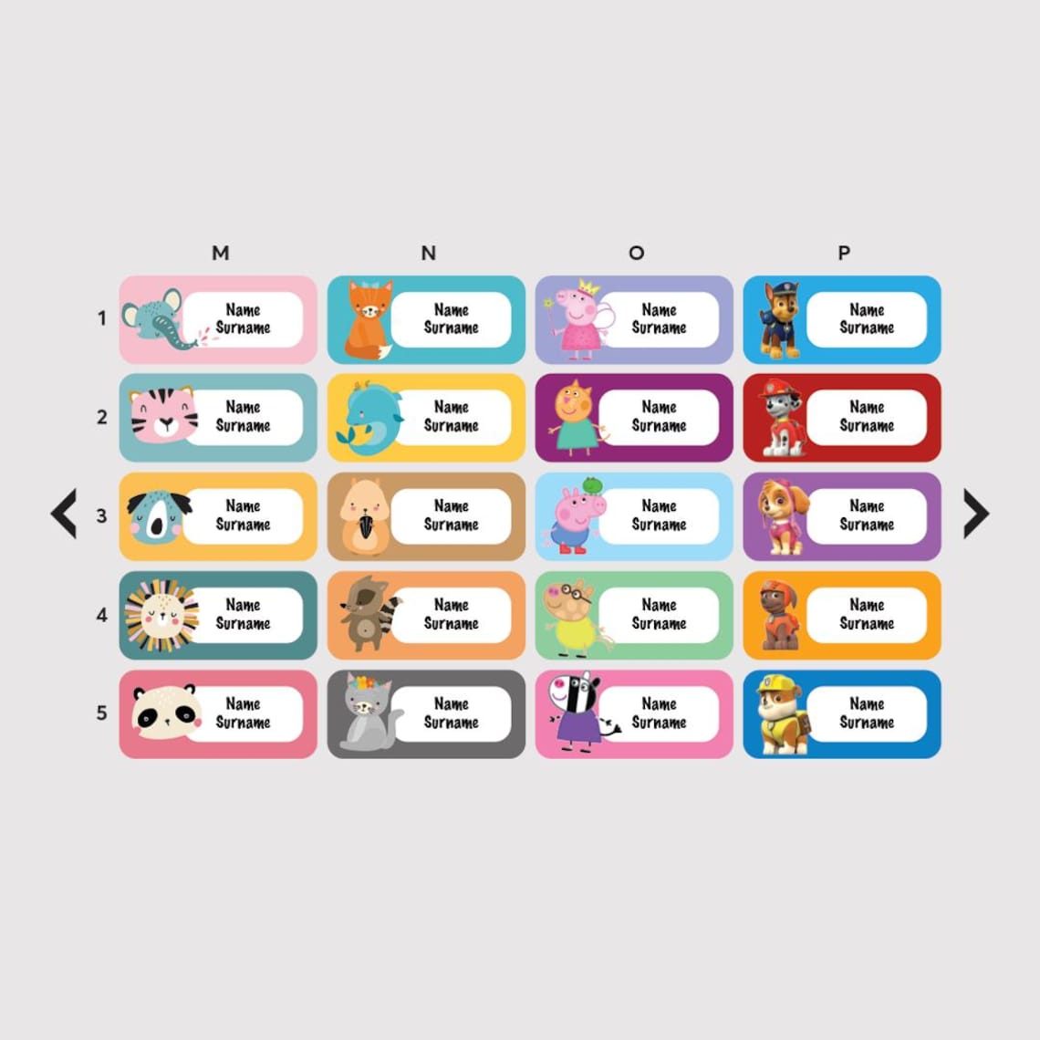 Editable Kids Name Tags – 120 Designs | Canva Template | Printable Name ...