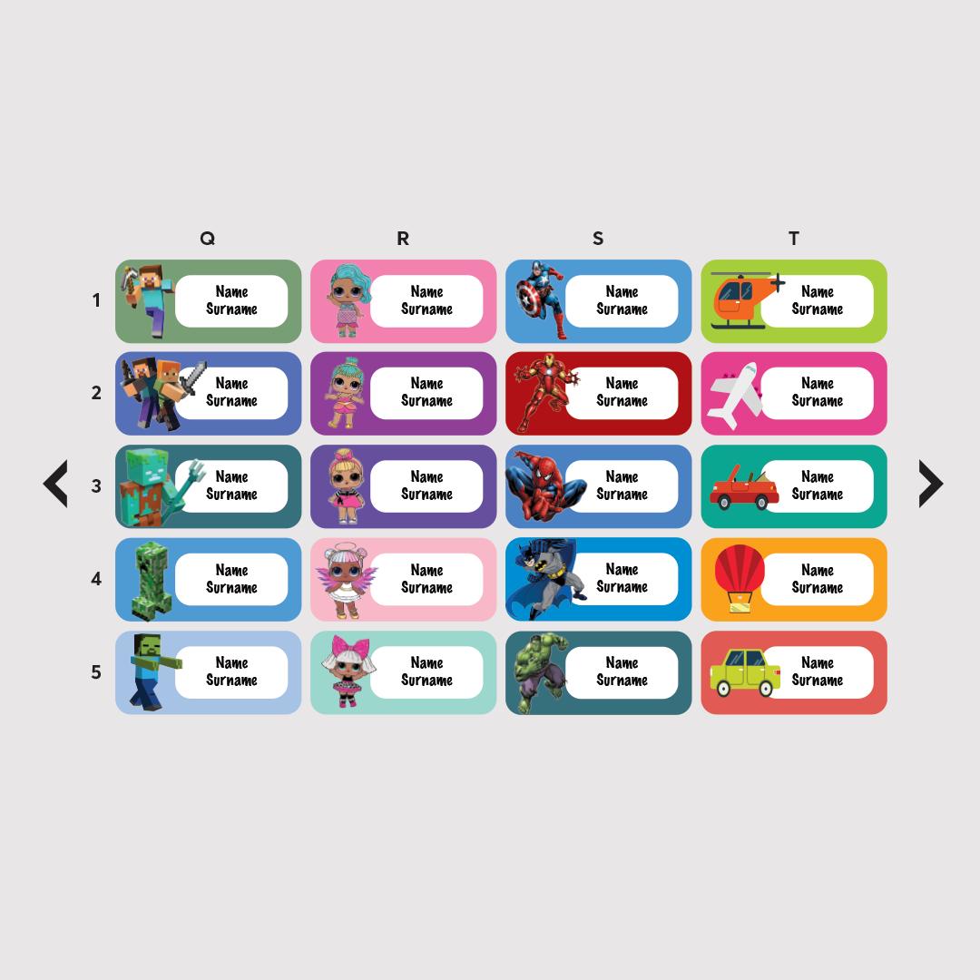 Editable Kids Name Tags – 120 Designs | Canva Template | Printable Name ...