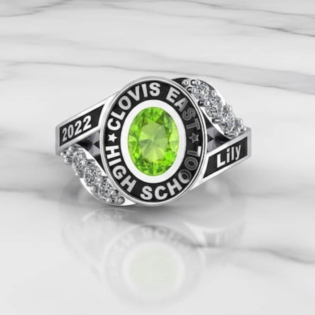 Custom High School Class Ring | Personalized Graduation Ring | 925 ...