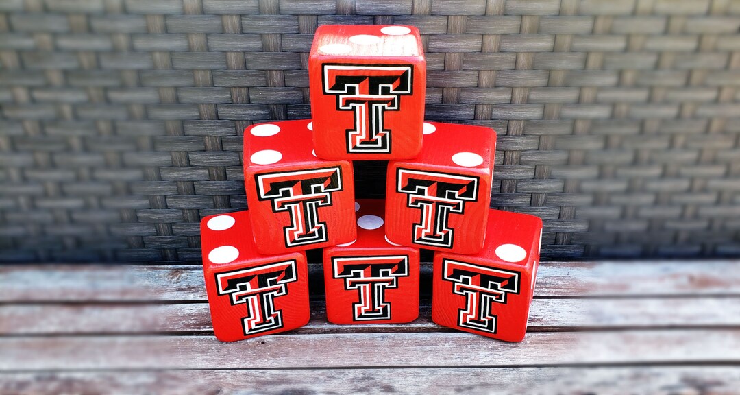 Wood Yardzee Jumbo Texas Tech Giant Lawn Yard DICE - Etsy