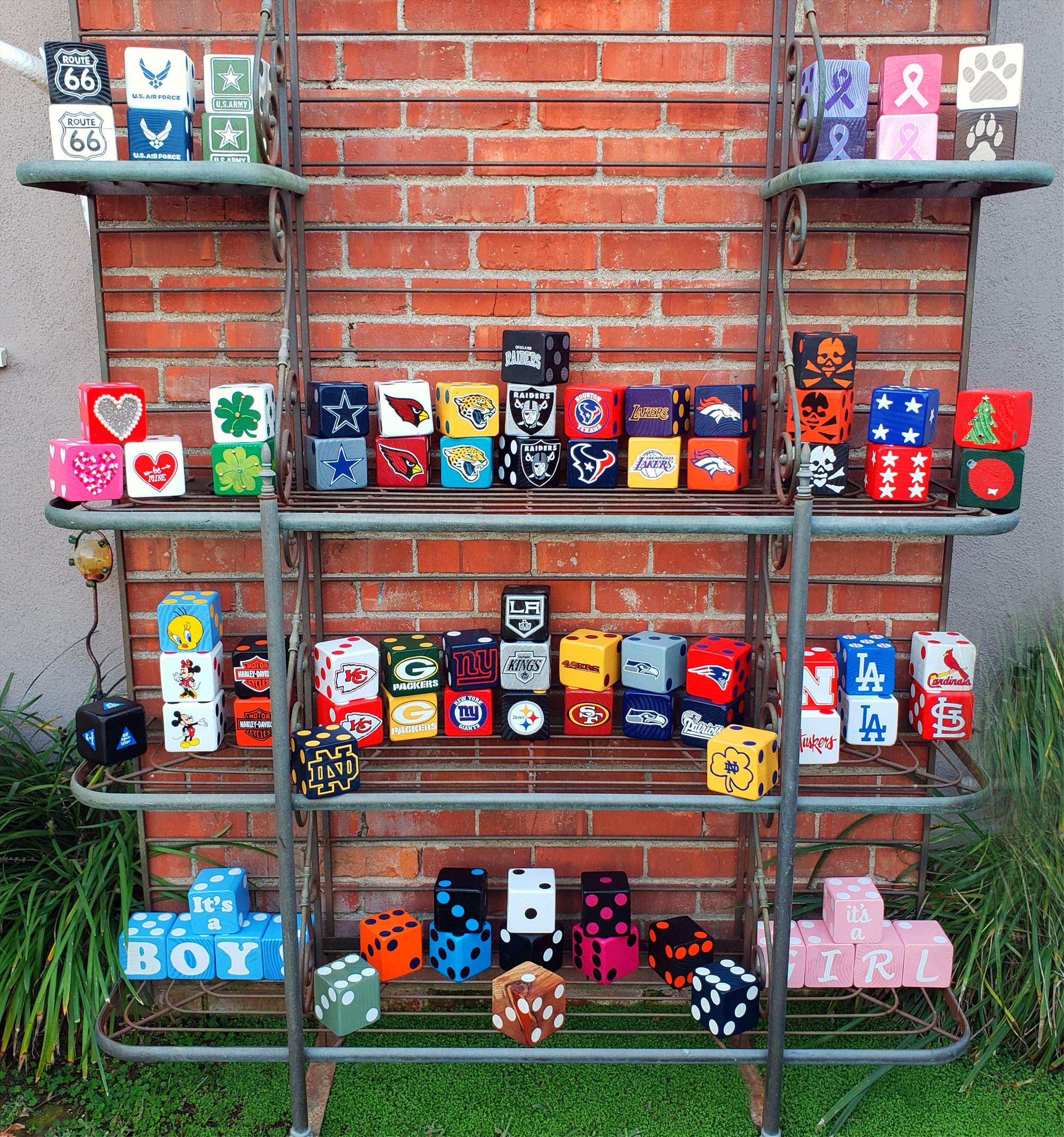 Wood Yardzee BUNCO TROPHY Jumbo Lawn Yard DICE Biggest Winner, Biggest ...