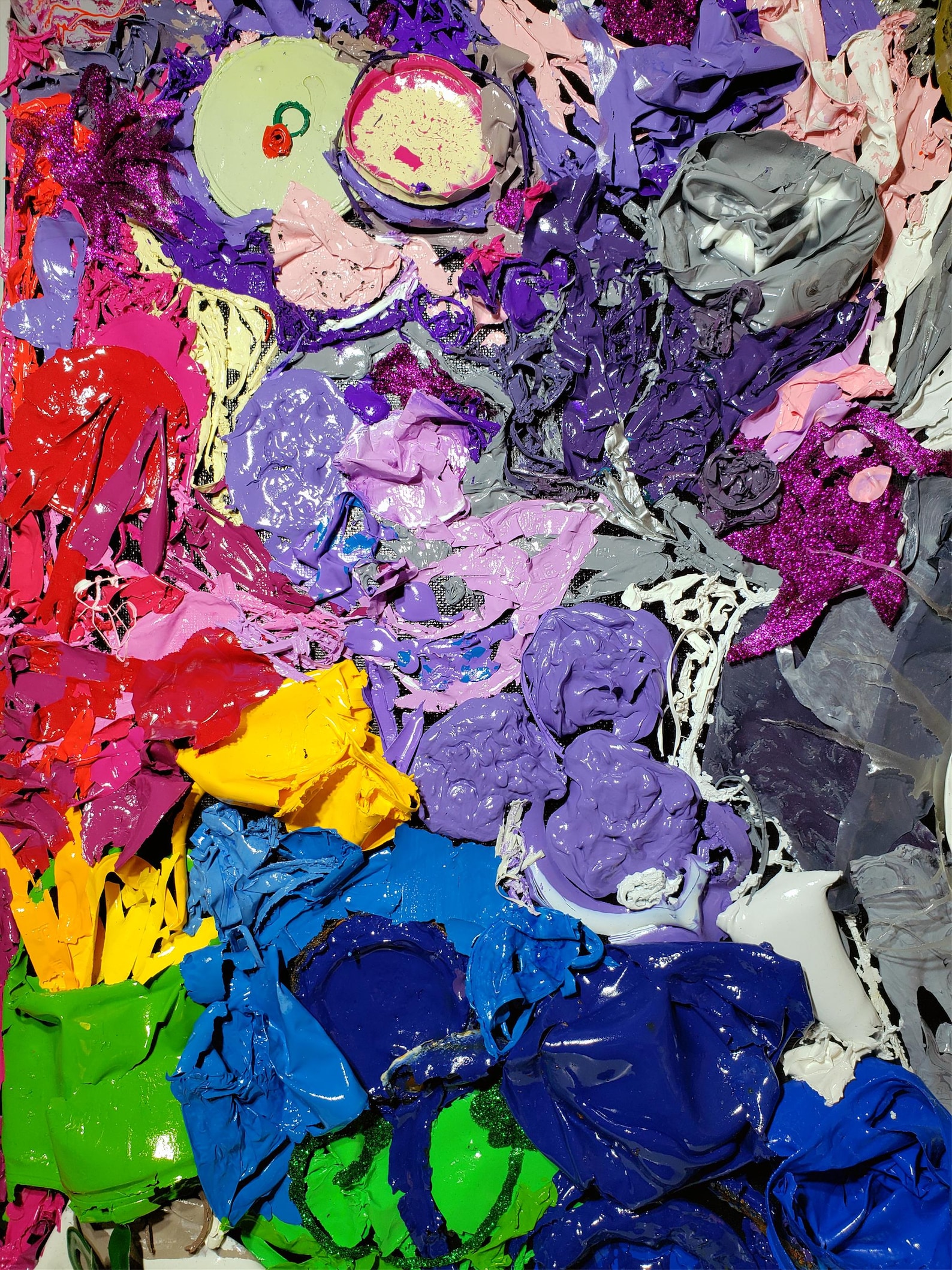 Original Multi-color 3D Abstract Textured Paint Acrylic Painting 24 X ...