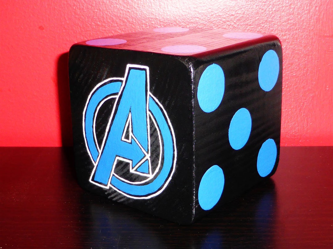 Jumbo Wood Avengers Lawn Yard DICE Yahtzee, Yardzee, Bunco, Farkle, 3.5 ...
