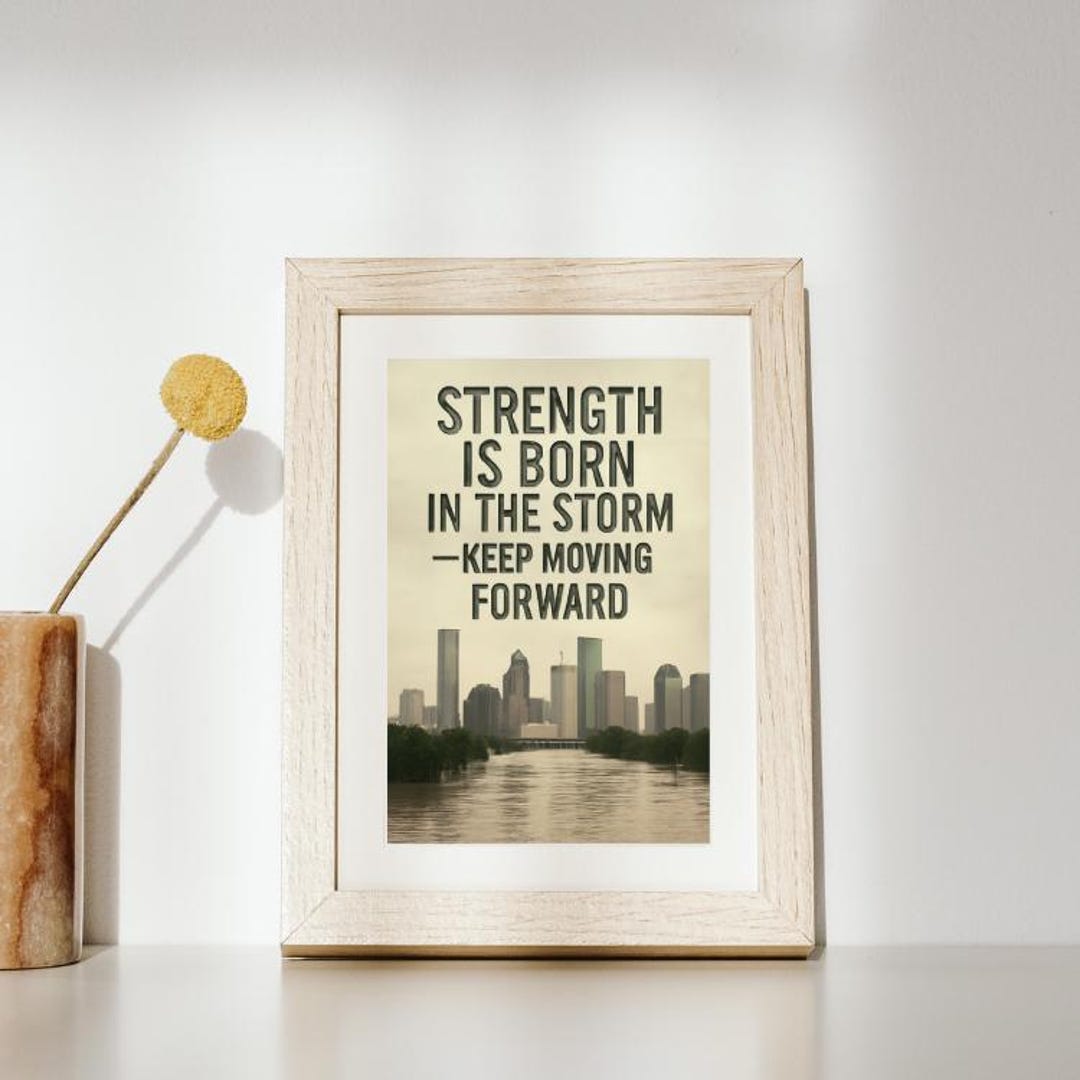 Inspirational Quote Print: Strength Born in Storm (digital Download - Etsy
