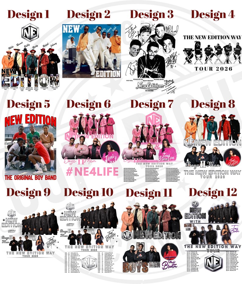 New Edition Way Tour 2026 Shirt, Vintage R&B Concert Tee, Custom Album ...