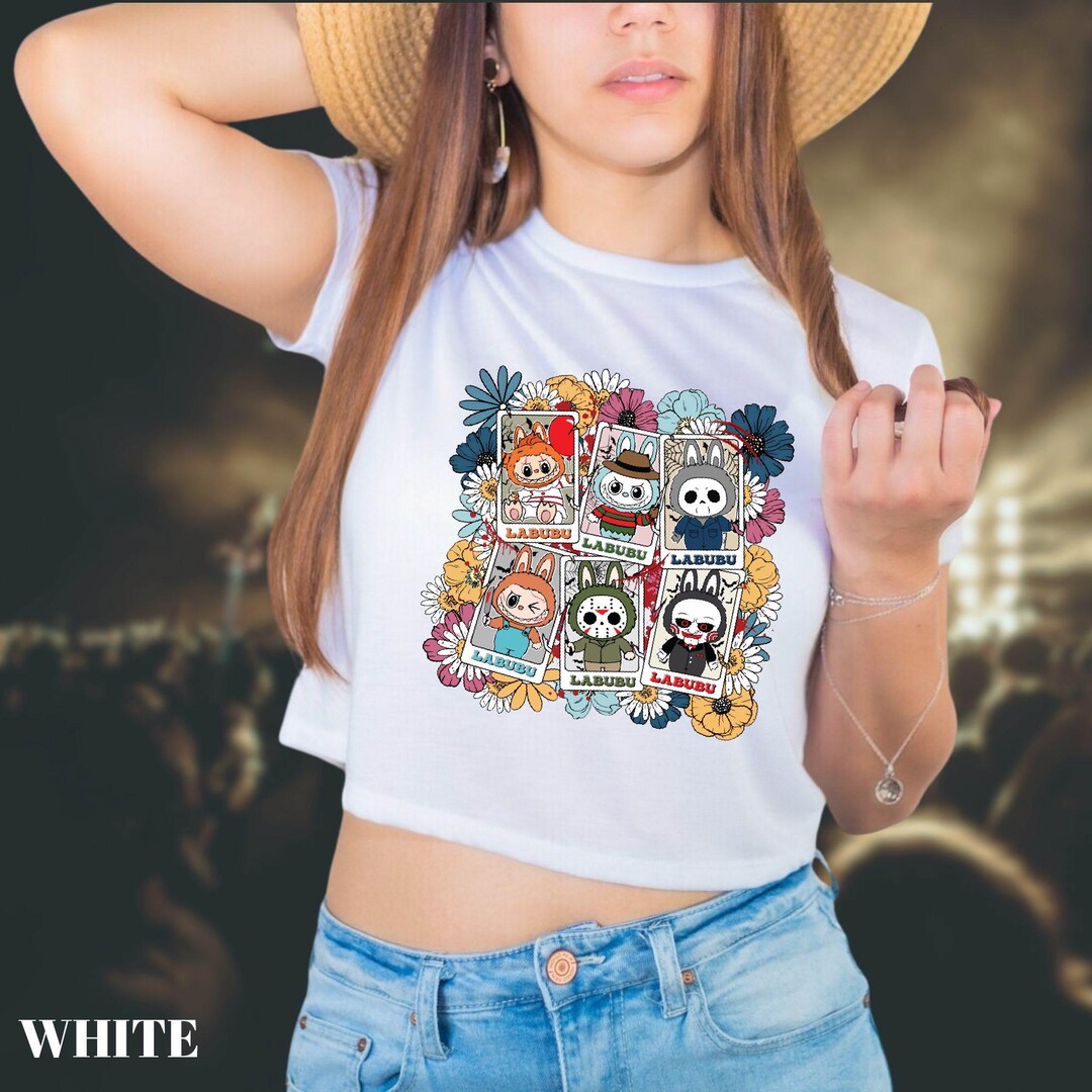 Labubu Halloween Crop Top, Spooky Crop Top, Trending Cartoon Character ...