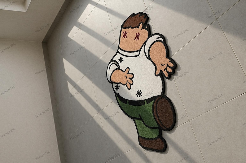 Peter Griffin Smashed Rug, Family Guy Custom Rug Tufting, Cool Gift for ...