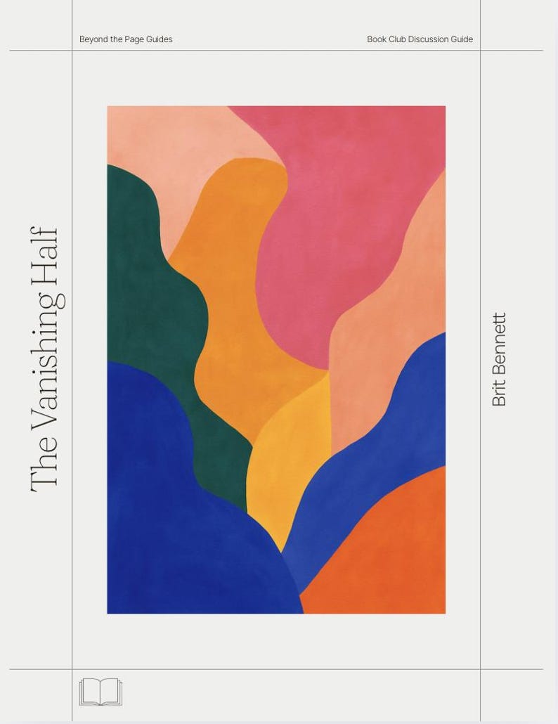 The Vanishing Half Book Club Guide PDF | Discussion Questions, Reading ...