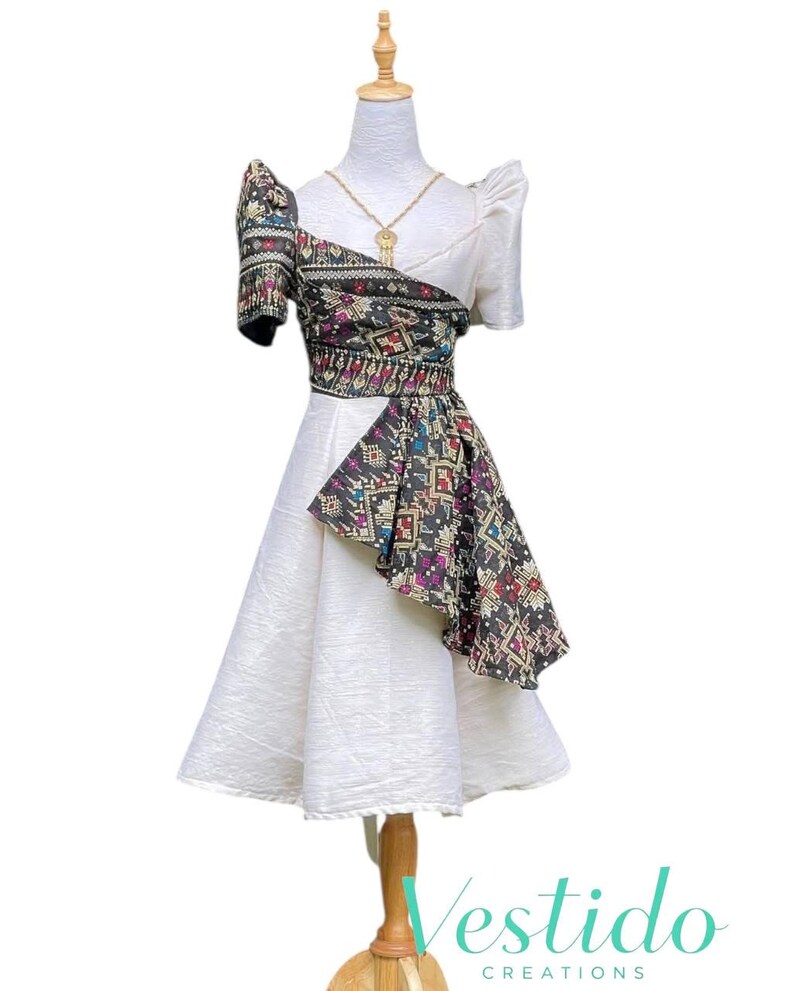 Filipiniana Modern Dress Made of Inabel Fabric - Etsy