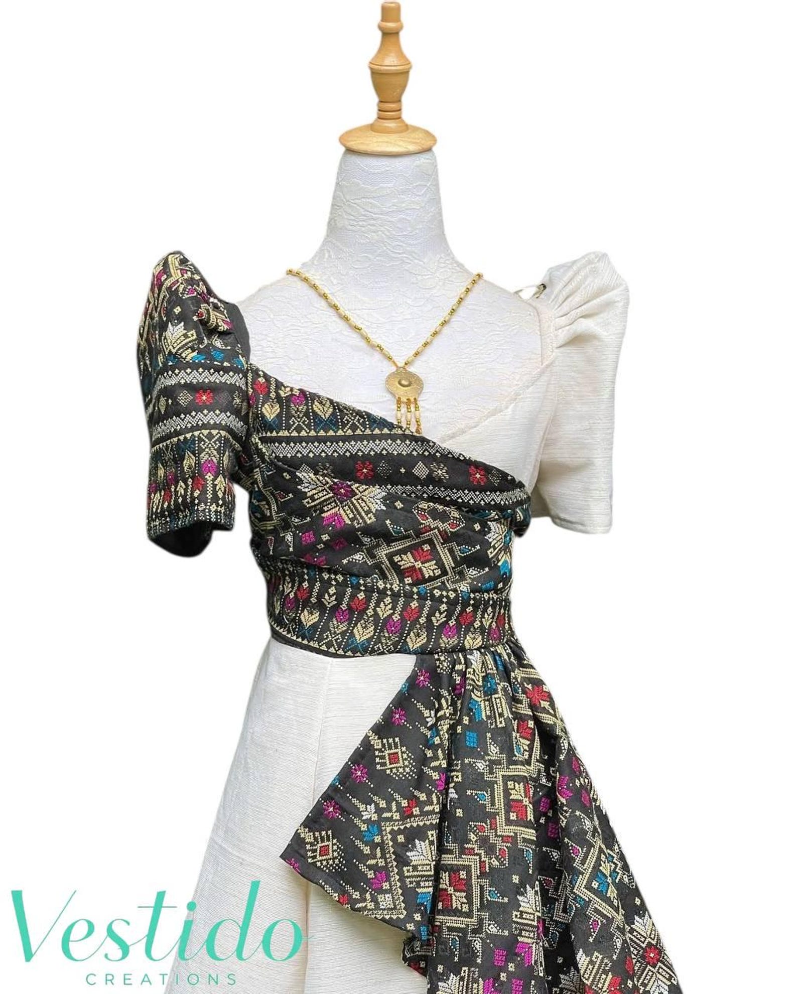 Filipiniana Modern Dress Made of Inabel Fabric - Etsy