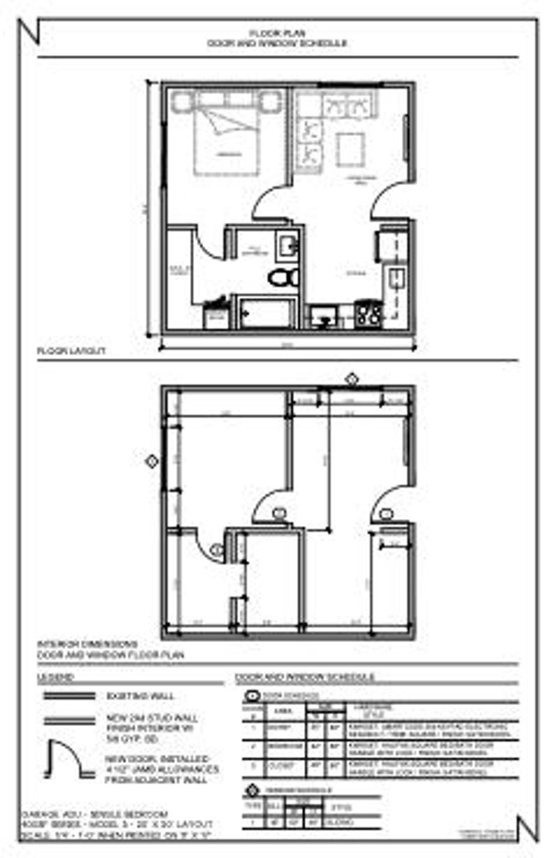 400 Sqft ADU Layout Model-03: 1 Bed 1 Bath Compact Home Design (PDF ...