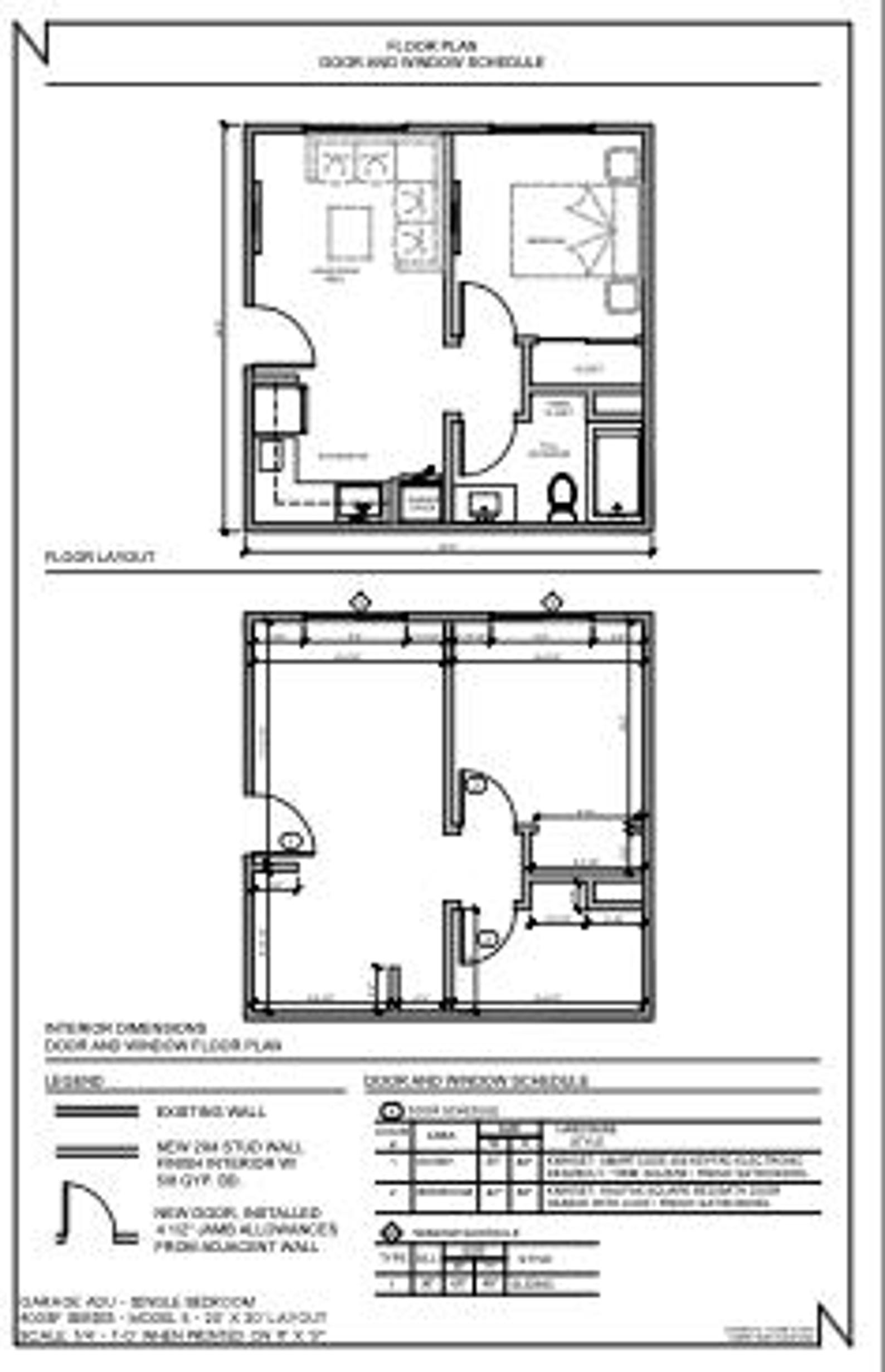 400 Sqft ADU Layout: Model-05, 1 Bed 1 Bath Compact Home Design (PDF ...