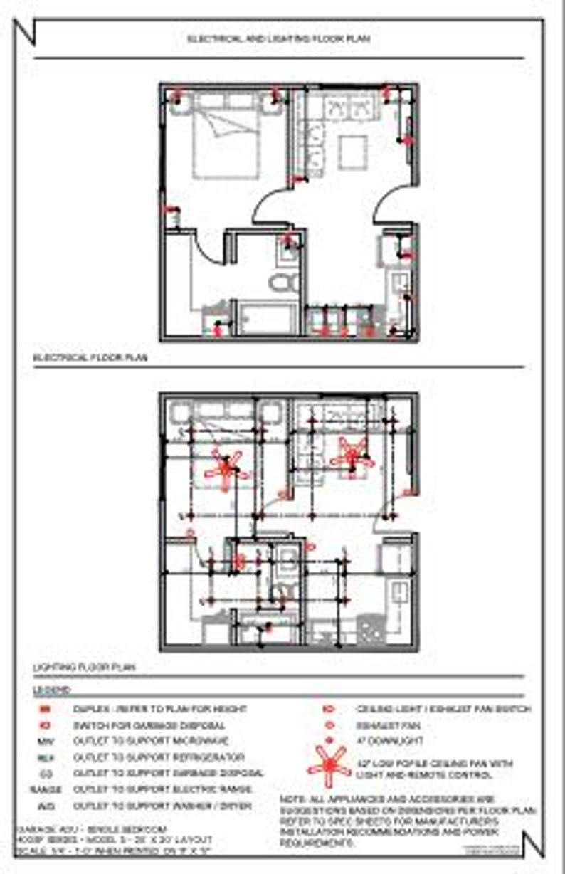 400 Sqft ADU Layout Model-03: 1 Bed 1 Bath Compact Home Design (PDF ...